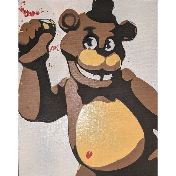Handmade | Art | Five Nights At Freddys Spray Paint Art Piece | Poshmark